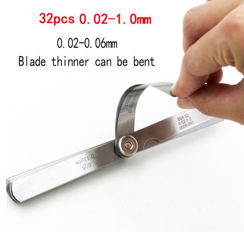 Stainless Steel Gap Ruler Feeler Gauge 0.02-1mm Th... – Vicedeal