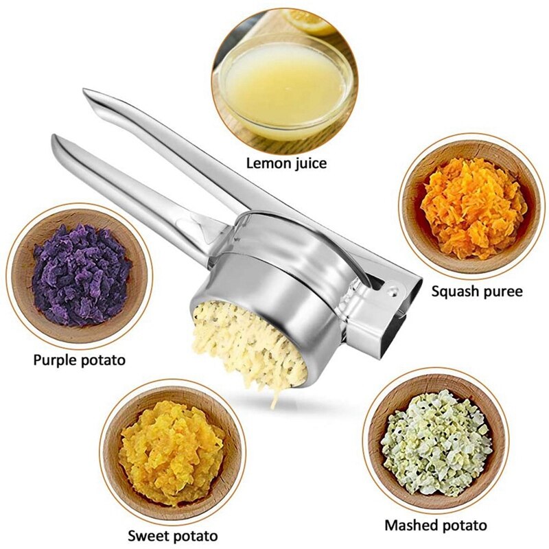 Stainless Steel Potato Ricer Masher with 3 Interch... – Grandado