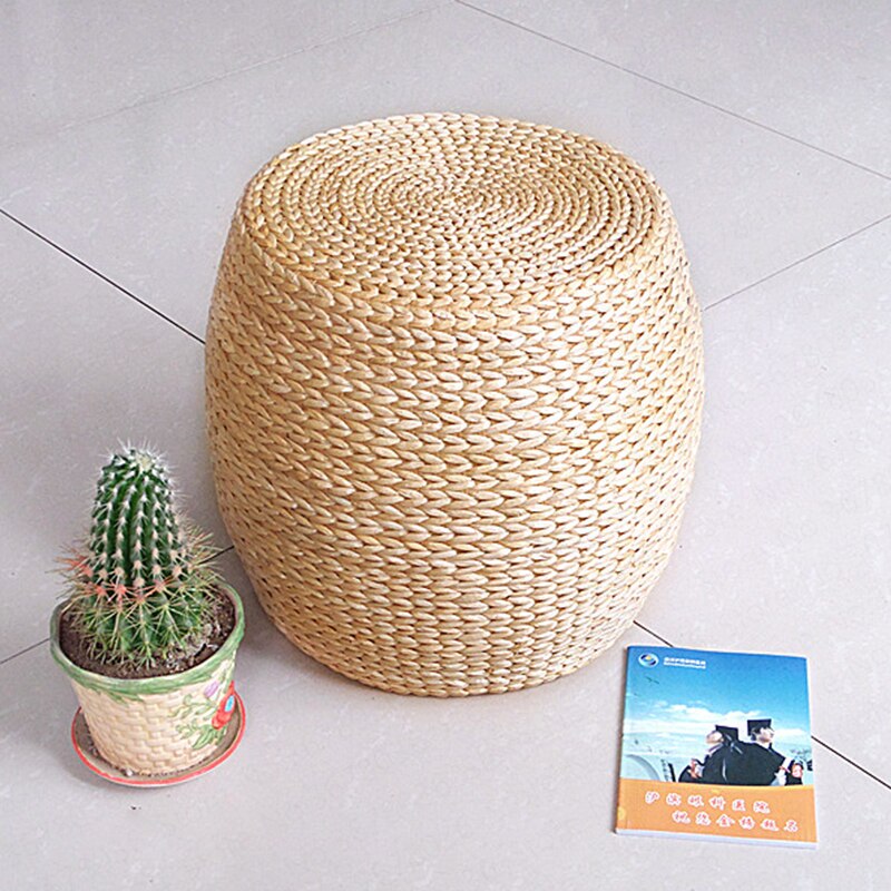 Farmhouse Style Solid Wood Simple Bench Straw Ratt... – Grandado