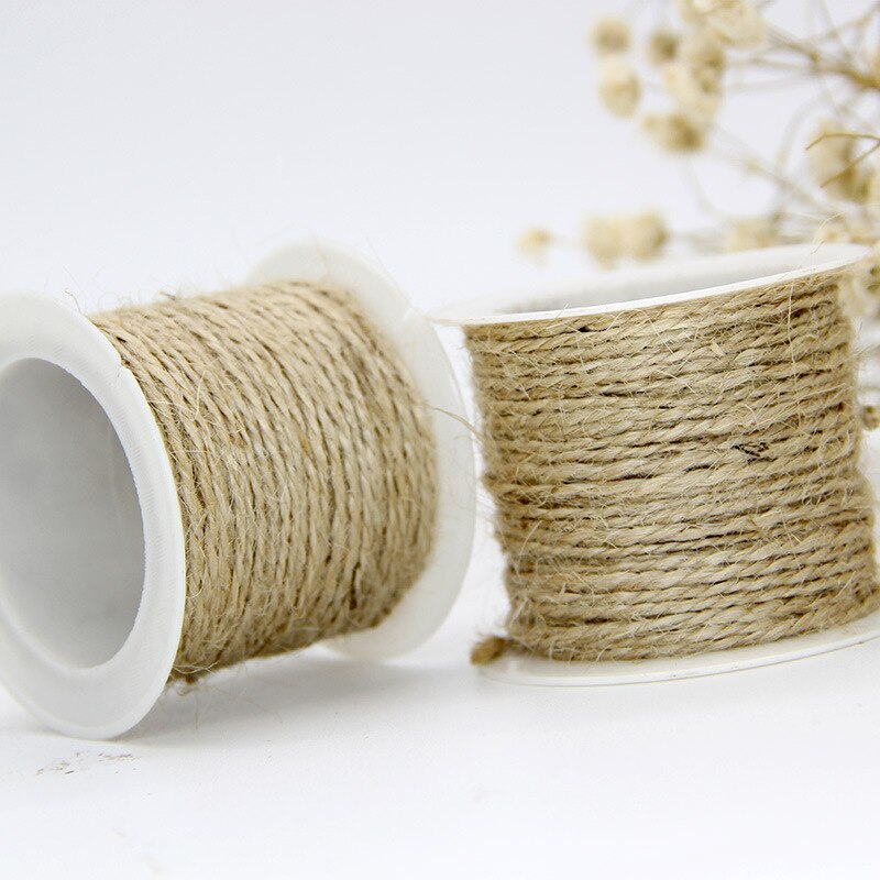 10M Natural Burlap Hessian Jute Twine Cord Hemp Ro... – Grandado