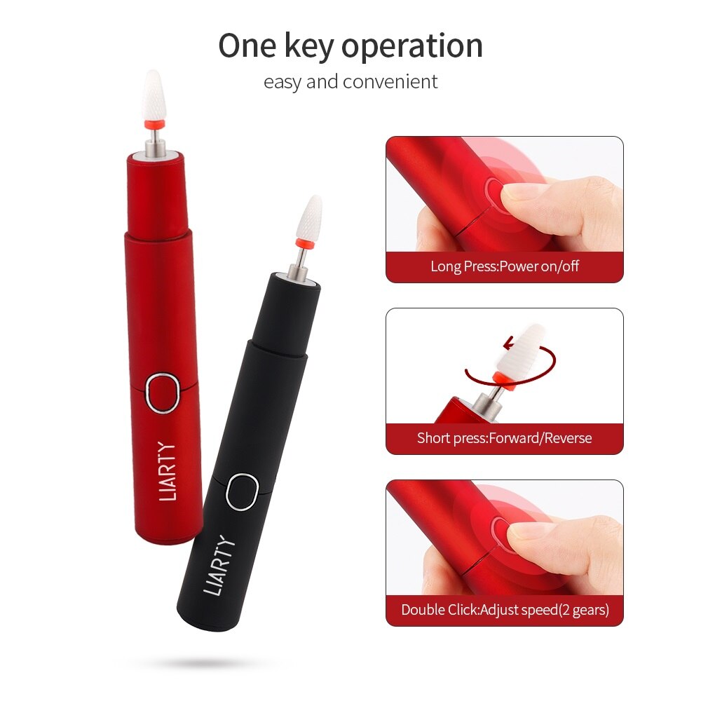 30000rpm Rechargeable Nail Drill Pen Manicure Pedi... – Grandado