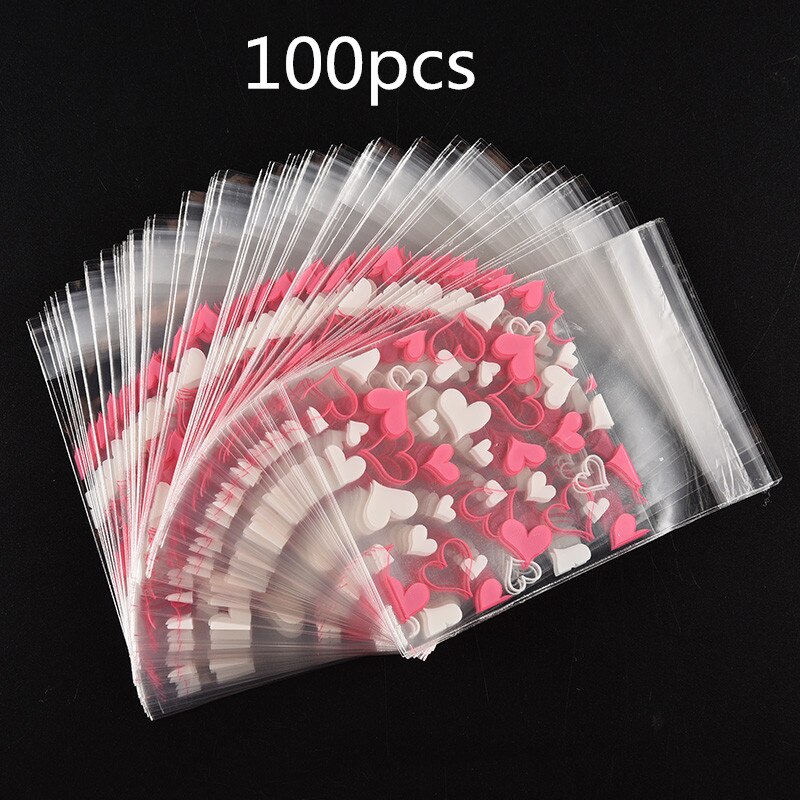 100pcs Sweet Heart Self Adhesive DIY Cookie Candy ... – Vicedeal