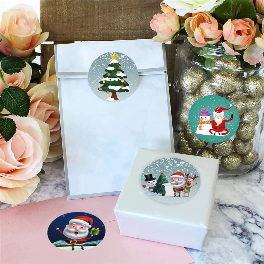 500pcs Merry Christmas Stickers Christmas Tree Elk... – Grandado