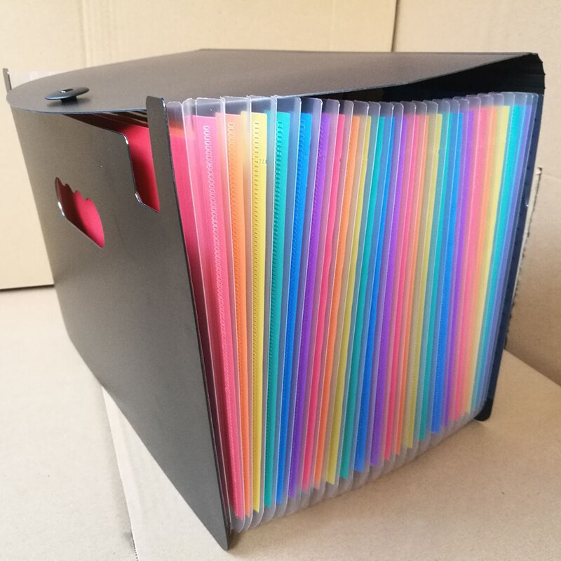 24-Layer Big Document Bag Rainbow Accordion A4 Cla... – Vicedeal