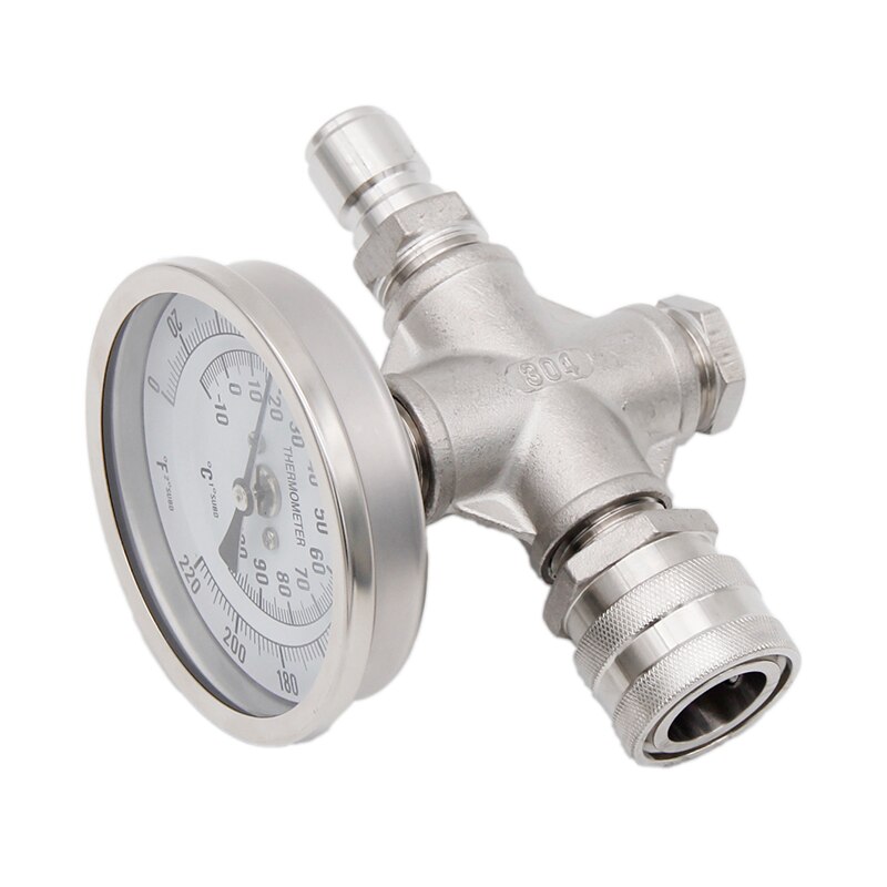 In-Line Thermometer Met Roestvrij Quick Disconnect... – Vicedeal