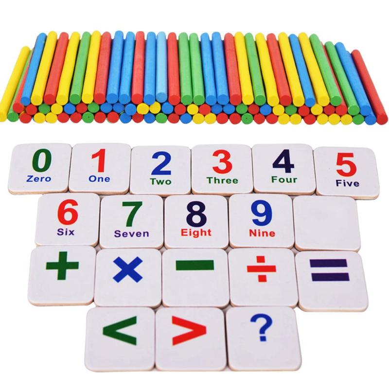 Wooden Sticks Fridge Magnet Mathematics Counting E... – Grandado