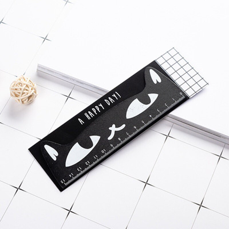 15cm Kawaii Cartoon Cat Wooden Ruler Parallel Scho... – Grandado