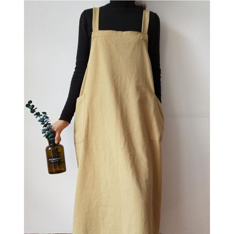 Retro Cotton linen aprons for women man unisex kit... – Grandado