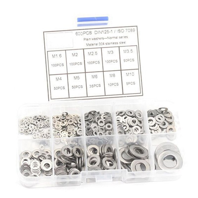 600Pcs/Set M1.6 M2 M2.5 M3 M3.5 M4 M5 M6 M8 M10 St... – Grandado