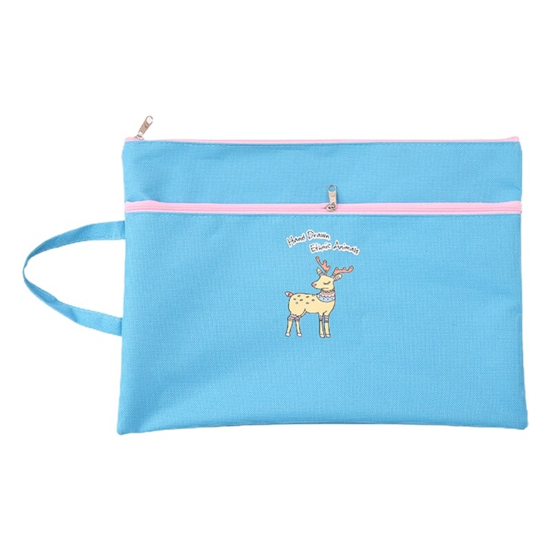 Portable A4 File Bag Handheld Zippered Document Or... – Vicedeal