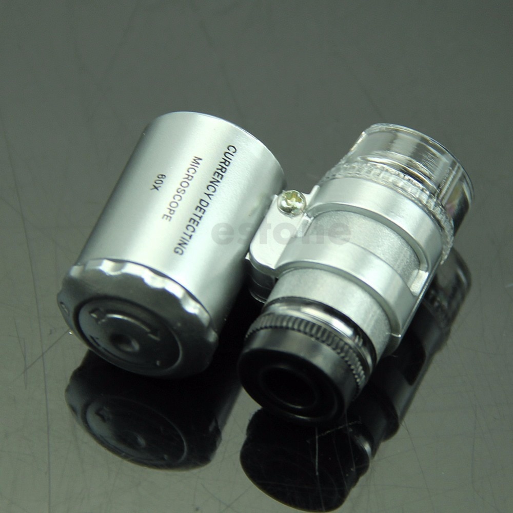 Mini bijoutier 60x LED UV Microscope de poche, Loupe de bijoux – Grandado
