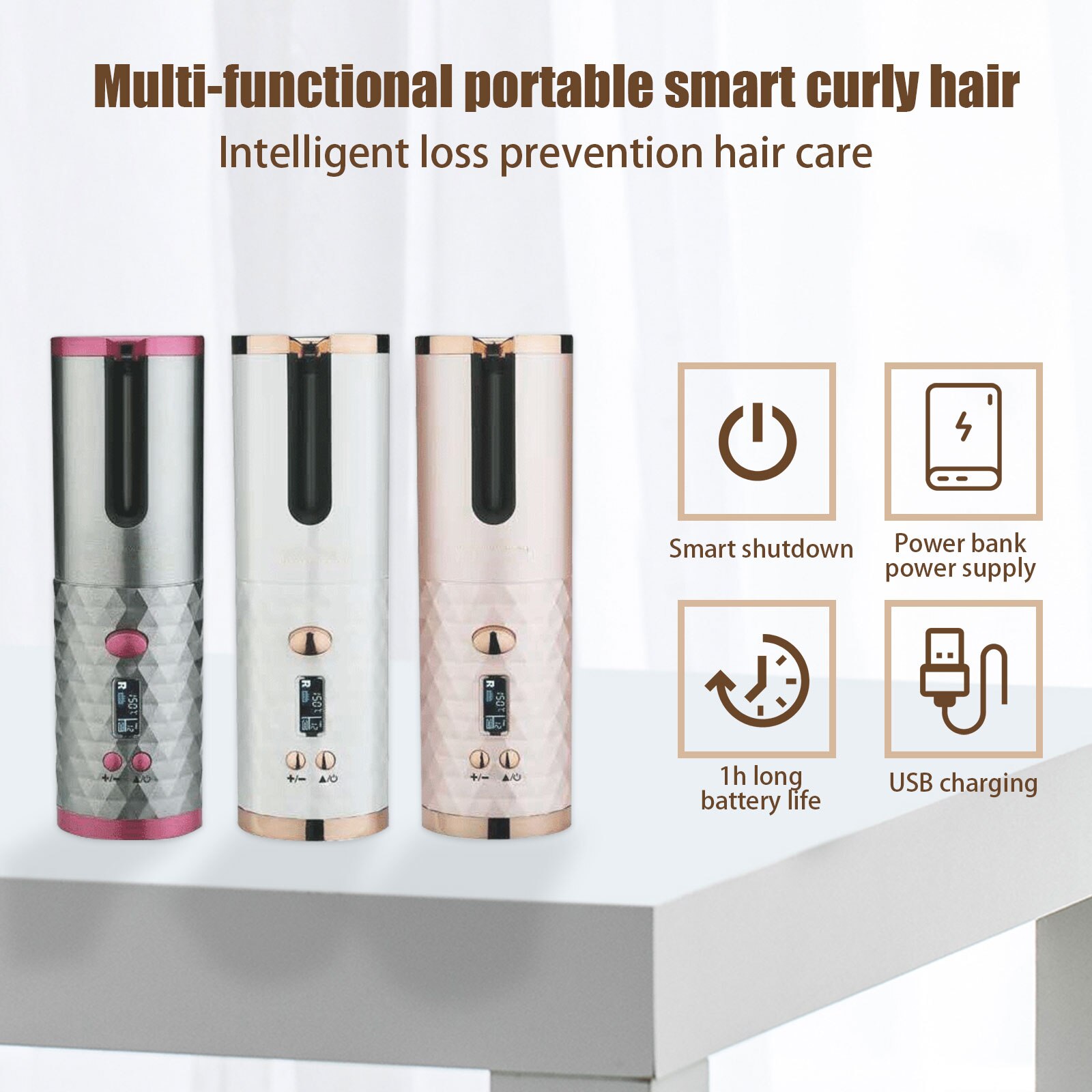 Automatic Curling Iron USB Wireless Portable Recha... – Vicedeal