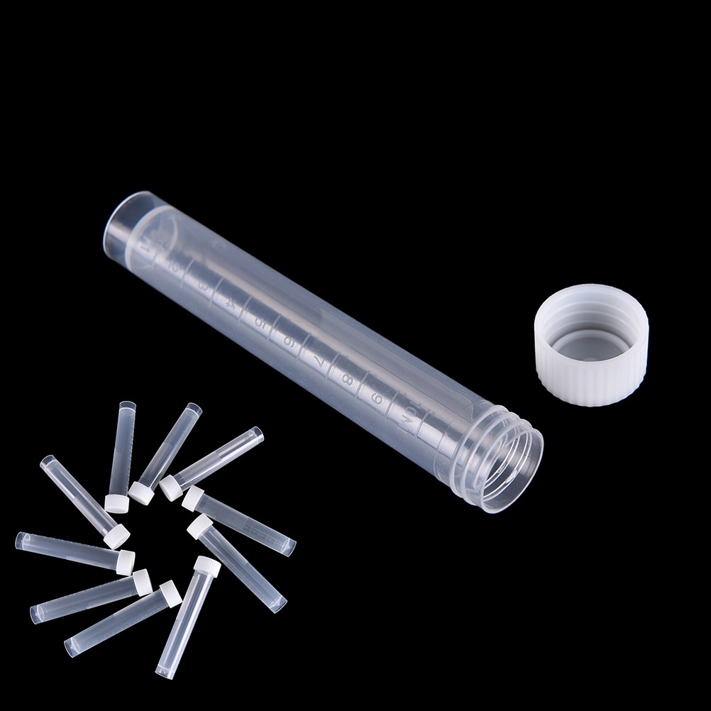 100pcsX 10ml Lab Plastic Frozen Test Tubes Vial Se... – Vicedeal