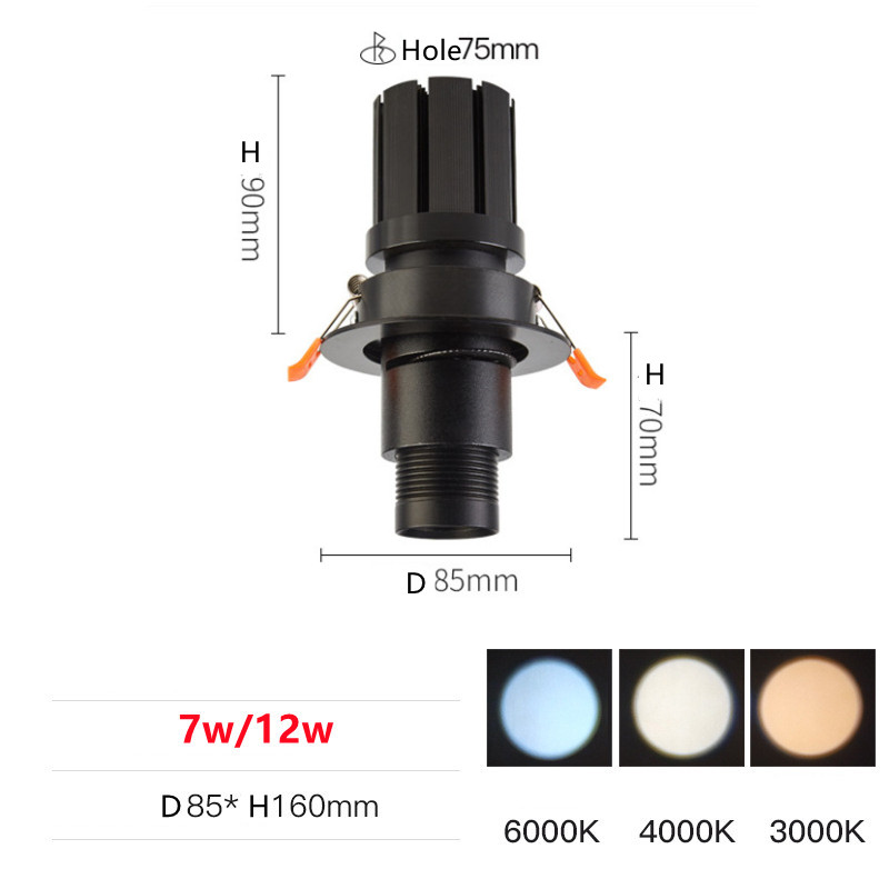 LED-strahler 5 Winkel eingebettet Kolben Decke Res... – Grandado