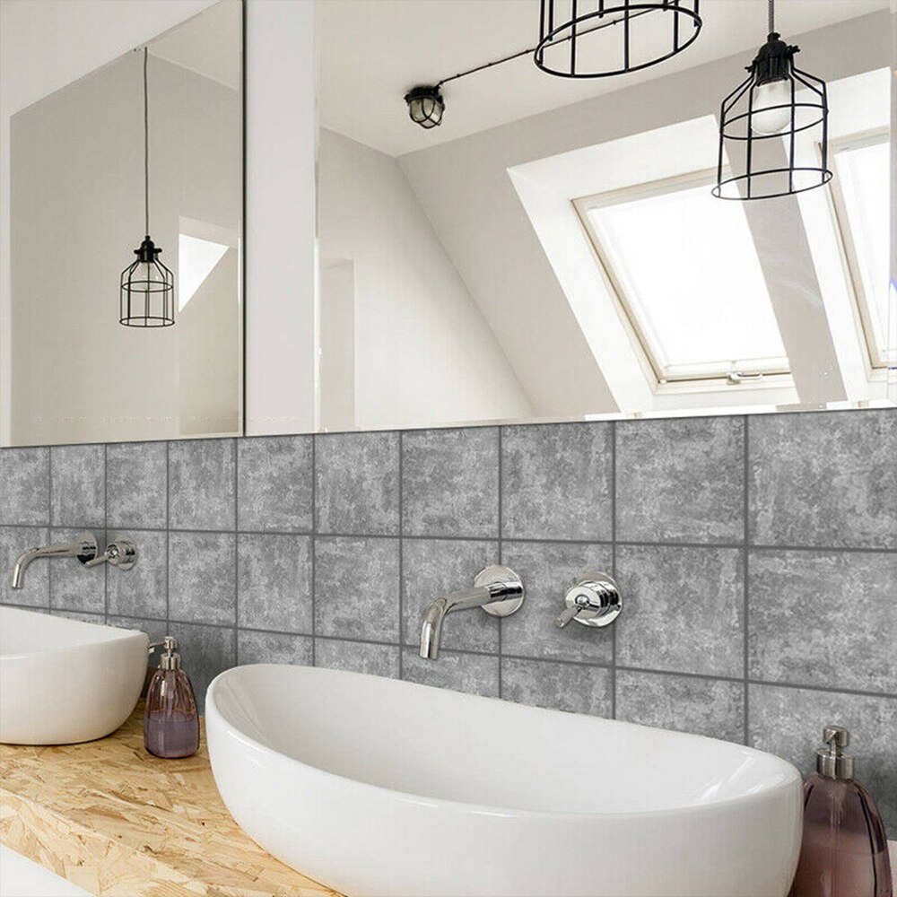 10pcs Tile Stickers Transfers Mosaic Marble Stone ... – Grandado