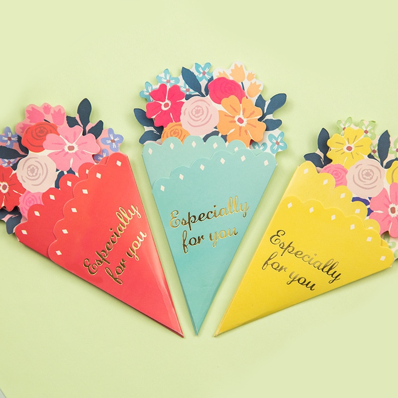 4 PCS Bouquet Greeting Card Message Card for Weddi... – Grandado