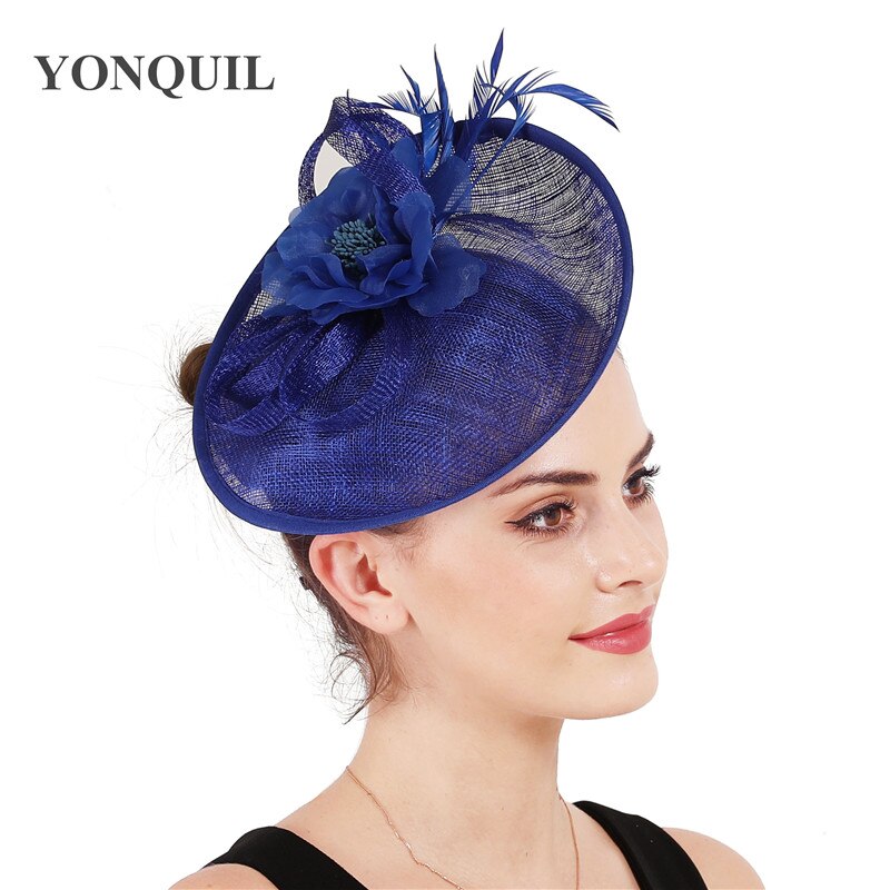 Nice sinamay wedding bride fascinator hats with fl... – Grandado