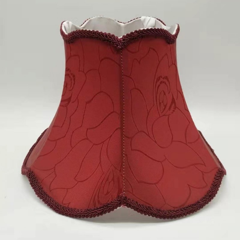 E27 Lamp shades for table lamps red /beige fabric ... – Grandado