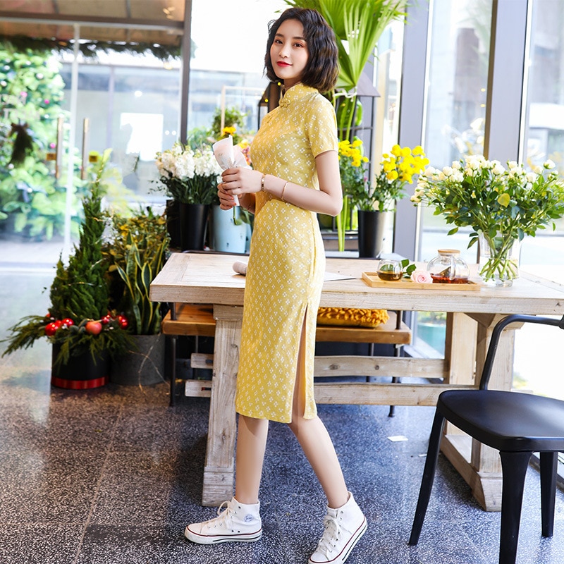 Daily Cheongsam Girl Spring And Summer Small Fresh... – Grandado