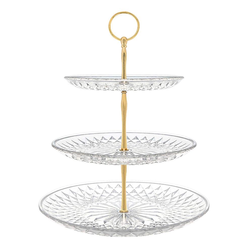 3-tier Plastic Cake stand Clear Acrylic Tiered Ser... – Vicedeal
