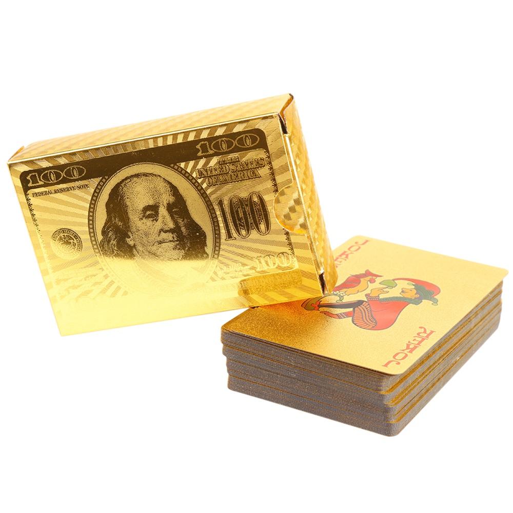 24K Gold Diamond Foil Poker Carta Luxury Playing C... – Grandado