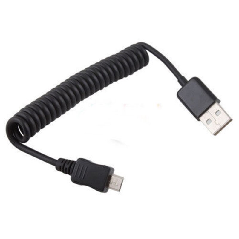 USB2.0 to Micro USB Spring Data Cable Spiral Coile... – Grandado