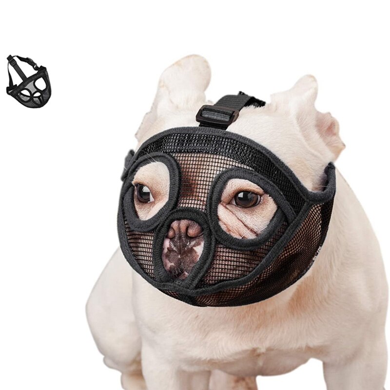 2 Pcs Korte Snuit Hond Muilkorf-Verstelbare Ademen... – Grandado