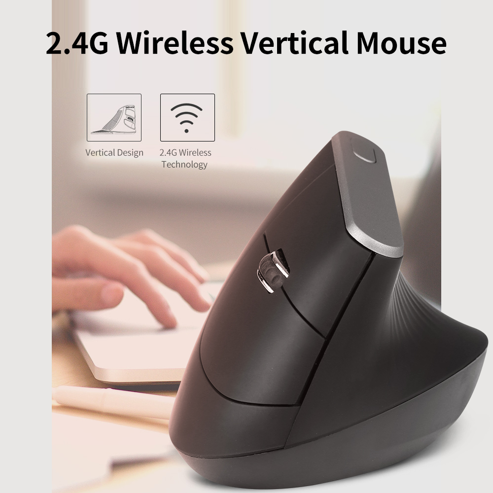 2.4G Wireless Optical Mouse Vertical Mouse 6 Keys ... – Grandado