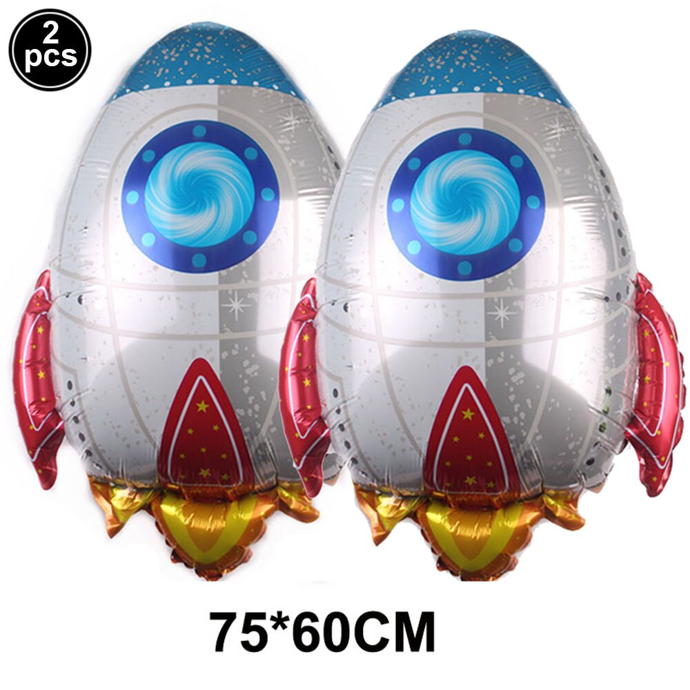 2Pcs/set Outer Space Cartoon Astronaut Rocket Foil... – Grandado