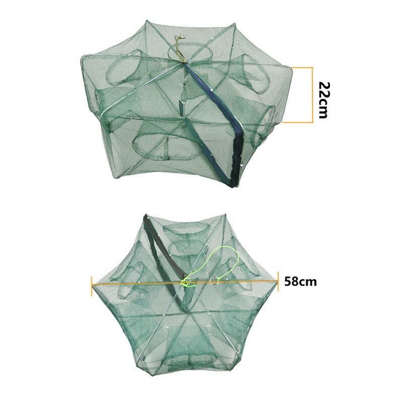 Foldable Fishing Net Crab Trap Cast Dip Cage Fishi... – Grandado