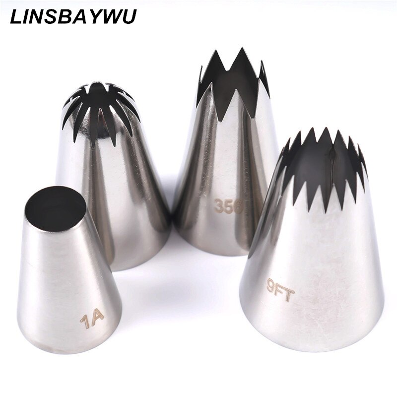 Stainless Steel Large Icing Piping Cake Nozzles Ru... – Vicedeal