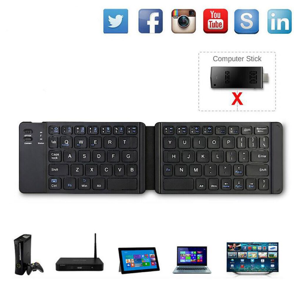 Bluetooth tastatur lys og hendig bluetooth 3.0 sam... – Grandado