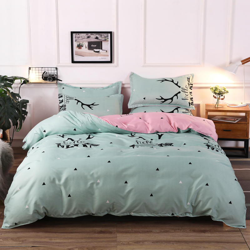 Preto chifres padrão 220 × 240 duvet cover conjunt... – Vicedeal