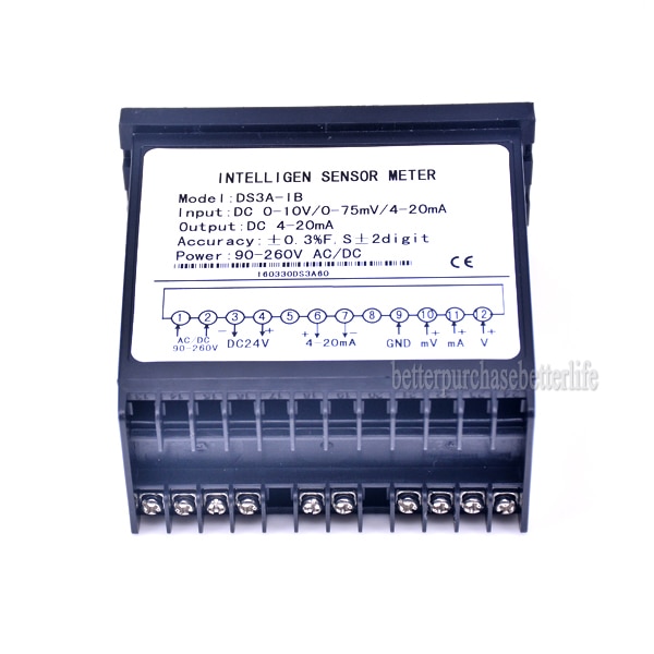 Intelligen Sensor Meter Druckmessumformer Anzeige Meter, 0-75mV/4-20mA ...