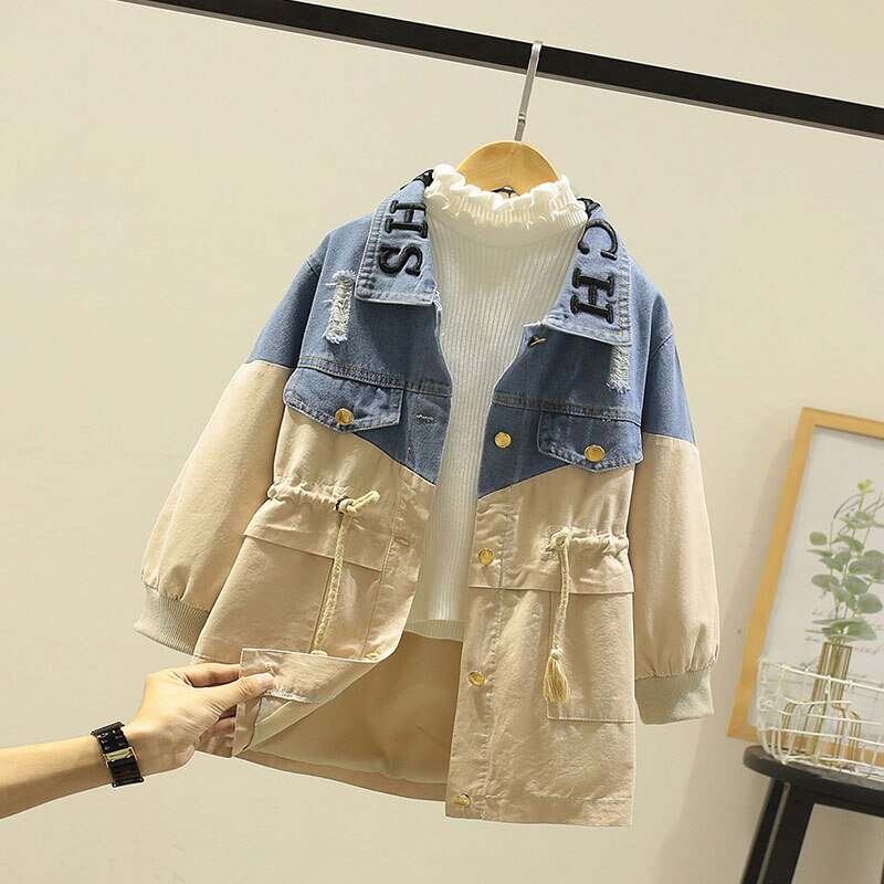 Girls Denim Coats Spring Kids Jackets for Girls Te... – Grandado