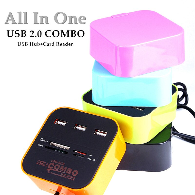 All In One USB COMBO 3 Port Usb Hub 2.0 HUB+multi ... – Grandado