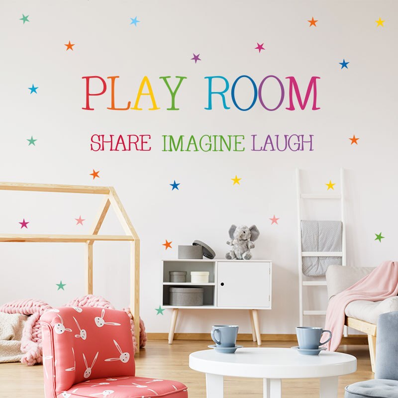 Colored pattern Play Room Wall Sticker kids rooms ... – Grandado