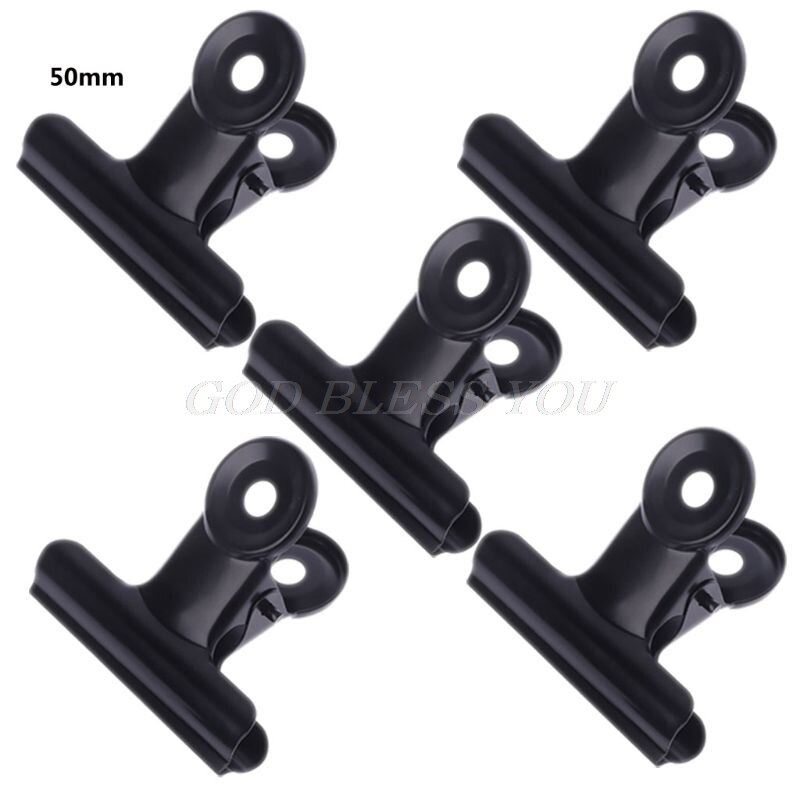 5 Pcs Bulldog Letter Clips Stainless Steel Black M... – Grandado