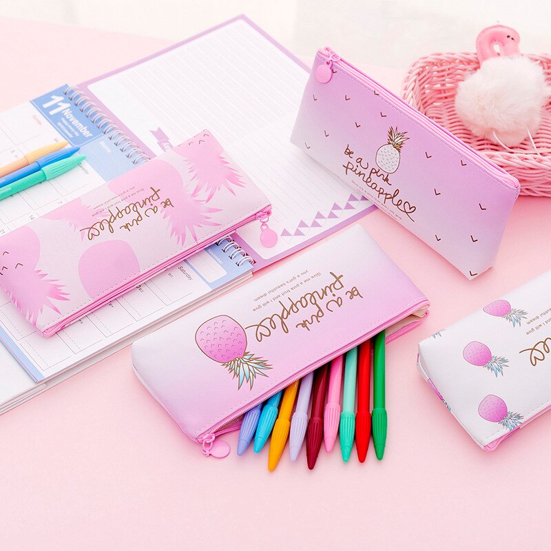 Cute pineapple pencil case cute pencil school case... – Vicedeal