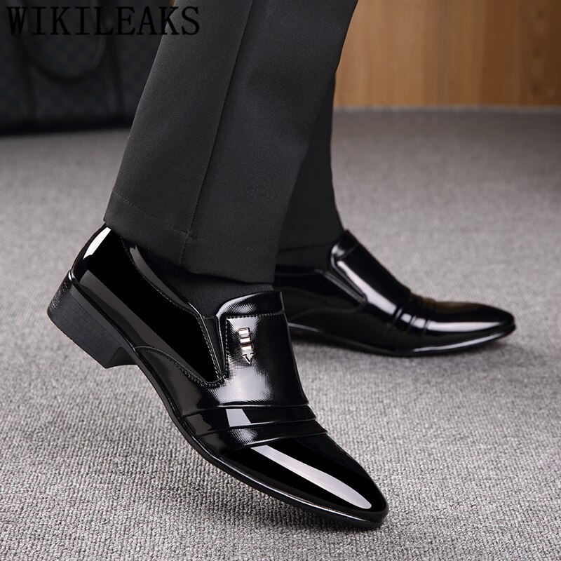 Office Shoes Men Luxury Italian Dress Loafers Mens... – Grandado