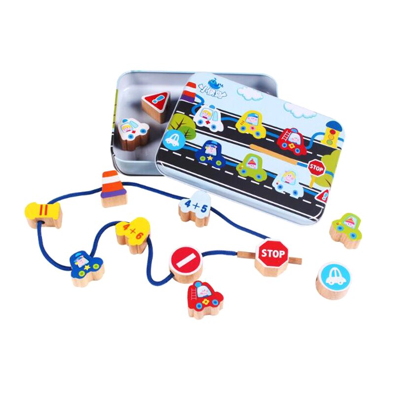 Wooden Toys Baby DIY Toy Cartoon Fruit Animal Stri... – Grandado