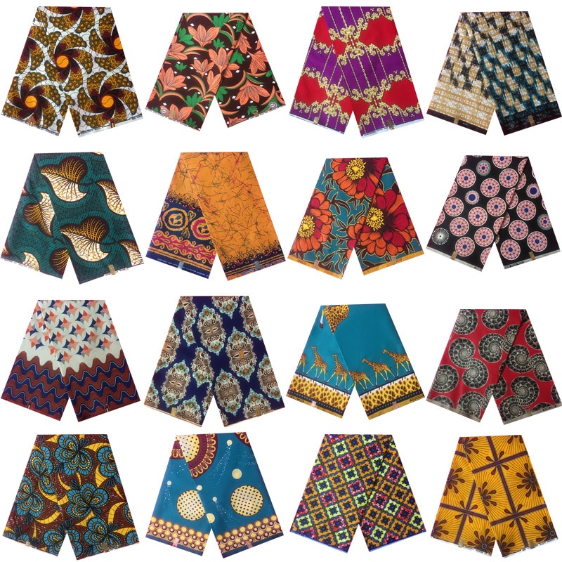 100% polyester African batik printed cloth fabric ... – Vicedeal