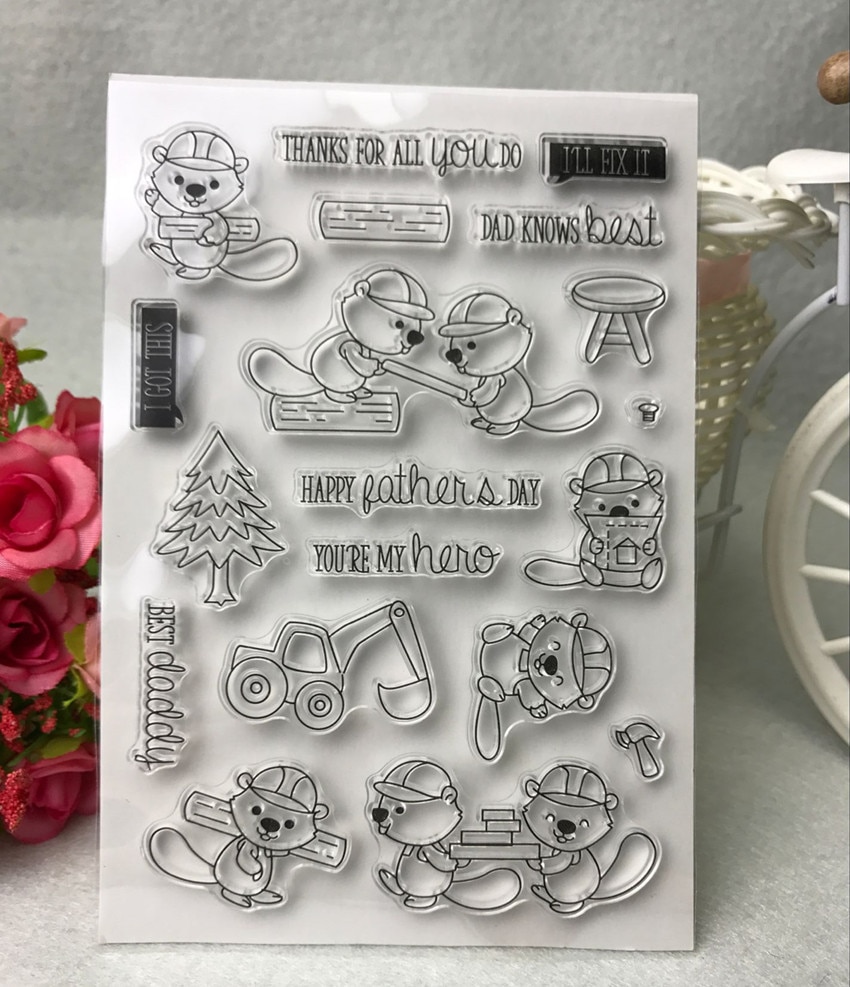 Bouwen HET bevers stempel Clear Stempel voor Scrap... – Grandado