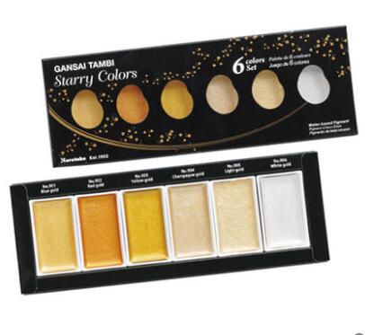 Starry Colors Solid Paints Metallic Gold Watercolo... – Grandado