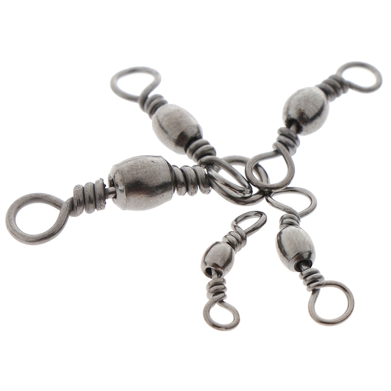 100PCS Fishing Swivel Barrel Rolling Connector Fis... – Grandado