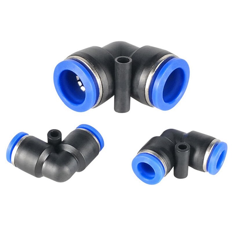 100Pcs PV Pneumatic Fittings 2-Way L Type Connector Quick Release ...