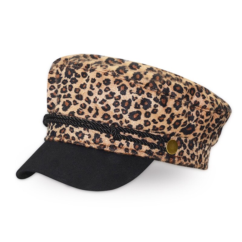 Hat Cap Women Casual Leopard Print Cap Solid Warm ... – Vicedeal