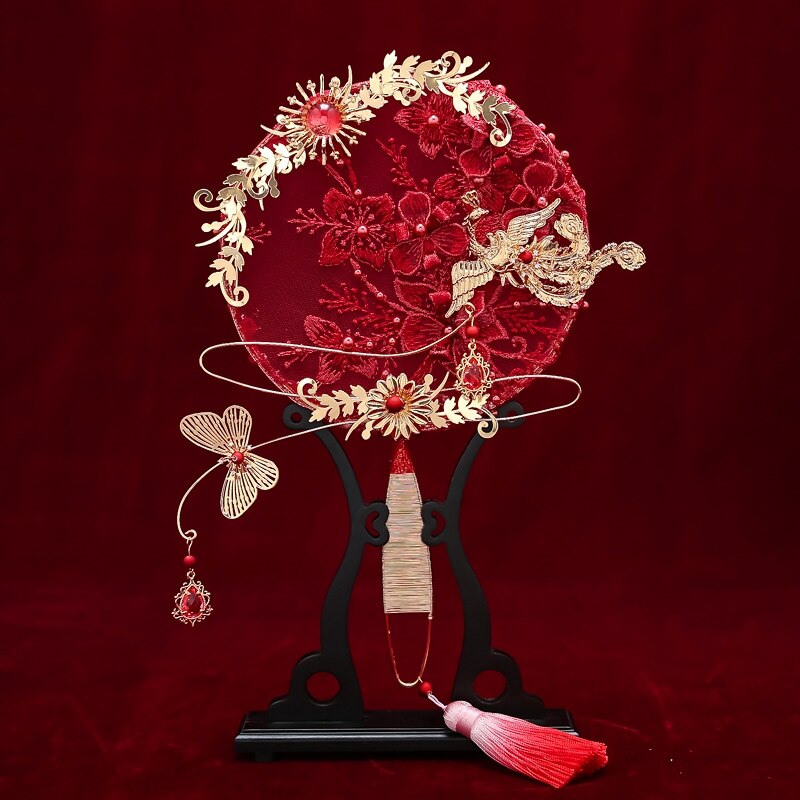 Janevini Vintage Chinese Rode Kant Applicaties Bri... – Grandado