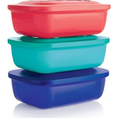 Tupperware Hsgl Square Containers 3x500 ml (Rectan... – Grandado