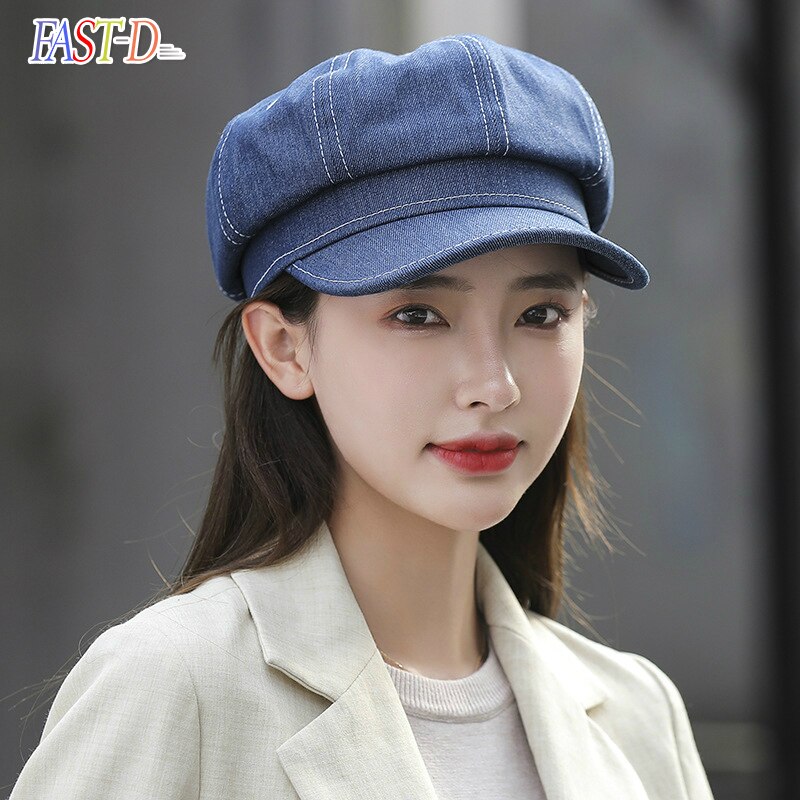 Spring Blue Cowboy Octagonal Hat Girl'S Japan Hara... – Vicedeal